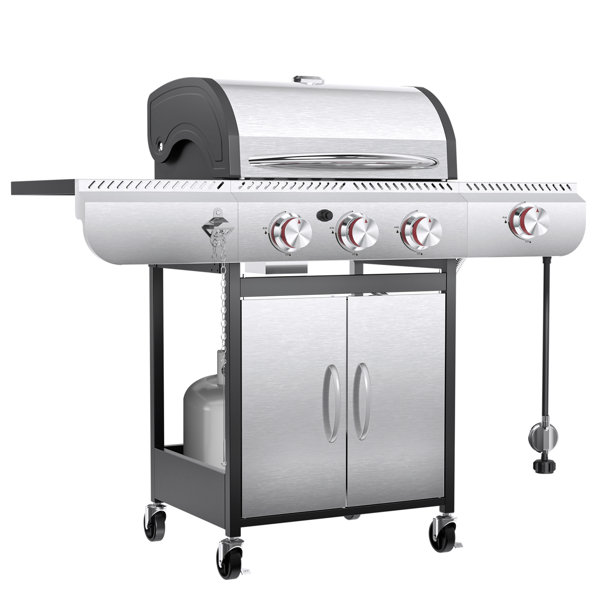 Antarctic Star 3-BurnerLiquid Propan Gas Bbq Grill With Side Burner And ...