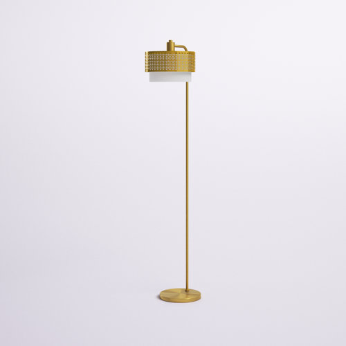 Willa Arlo Interiors Palermo 65.25'' Gold Arched/Arc Floor Lamp ...