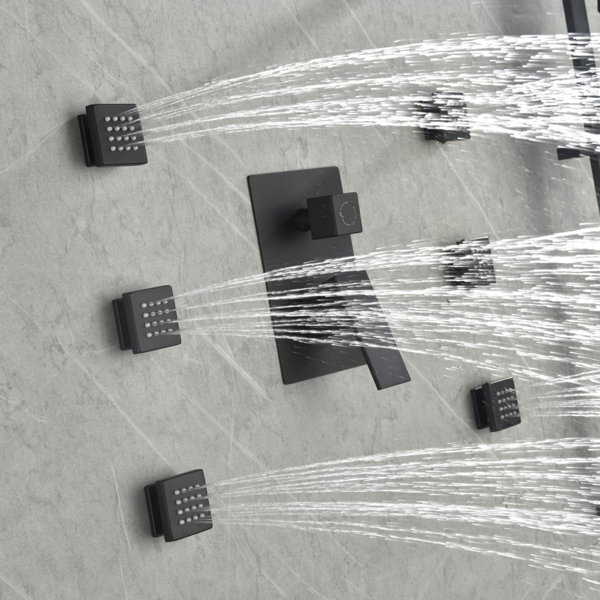 INLE Wall Mounted Shower System with Bodysprays | Wayfair