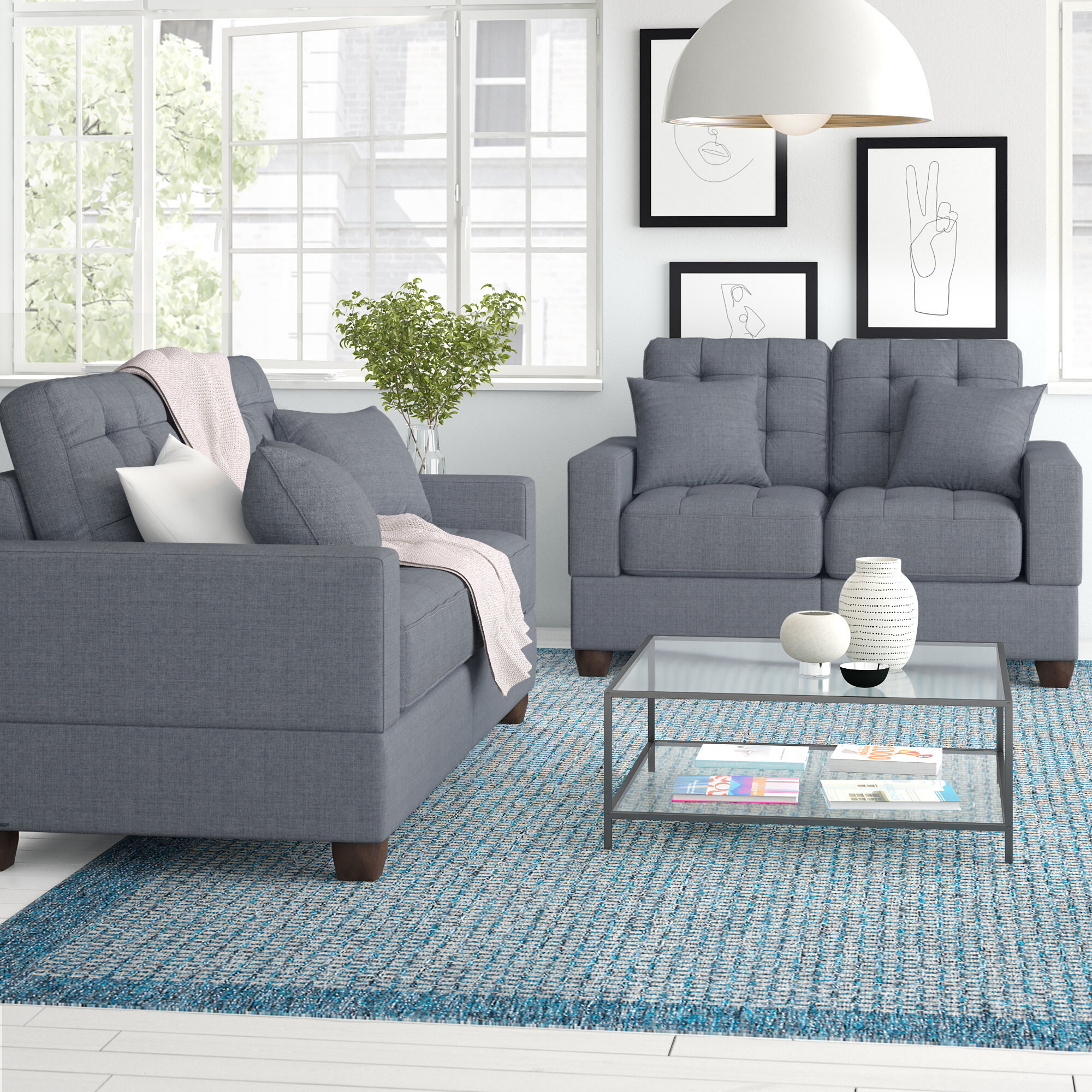 Latitude Run® Keelson 2 Piece Living Room Set & Reviews | Wayfair