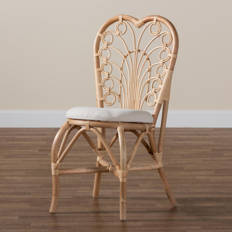 Bay Isle Home™ Scheel Fabric Rattan Side Chair Dining Chair & Reviews ...
