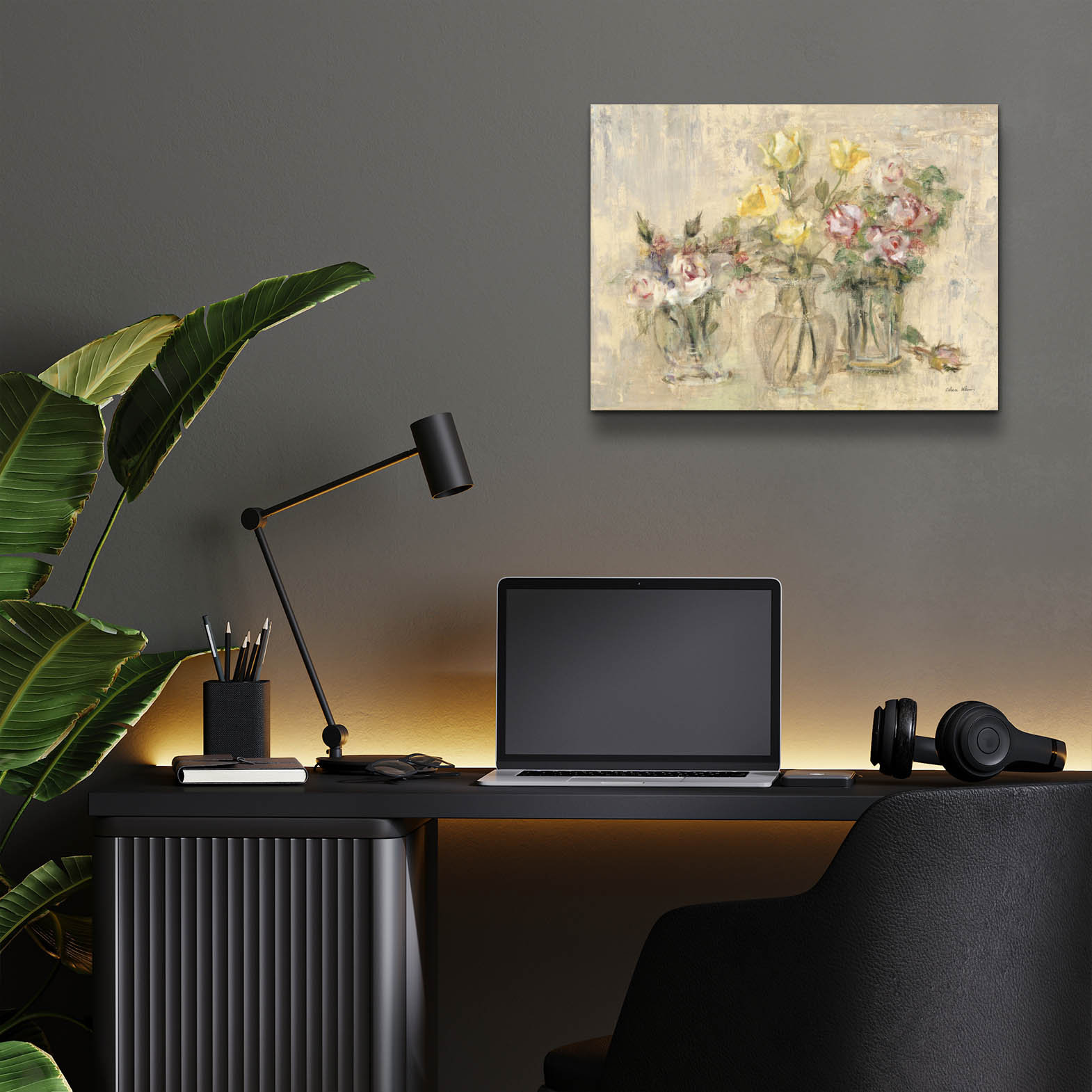 Red Barrel Studio® 'Flowers In Etched Glass' by Cheri Blum Acrylic ...