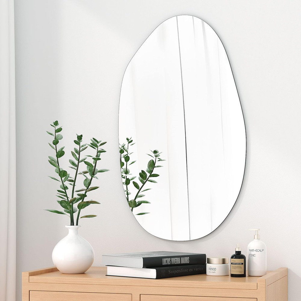 Wrought Studio™ Houseables Irregular Mirror, Asymmetrical Wall Mirrors ...