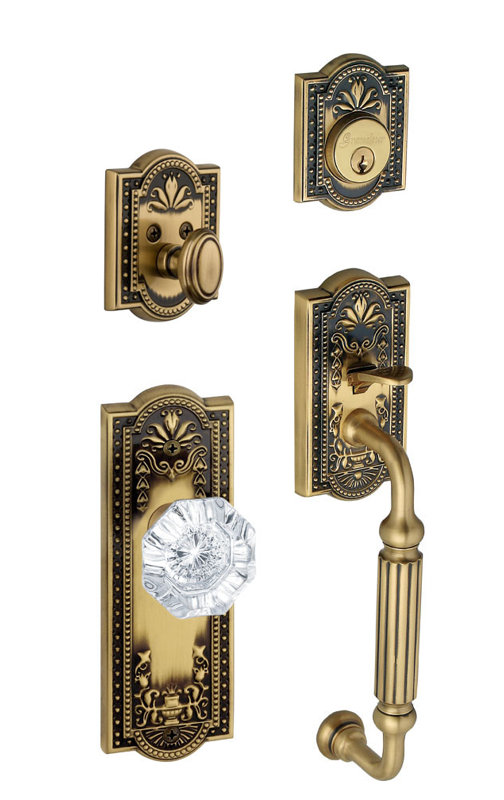 Grandeur Parthenon Handleset with Deadbolt and Door and Rosette | Wayfair