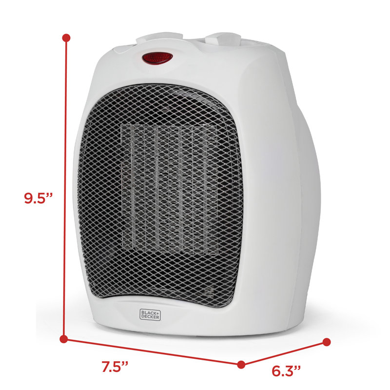 BLACK+DECKER Personal 1500 Watt Electric Fan Compact Heater with Manual ...