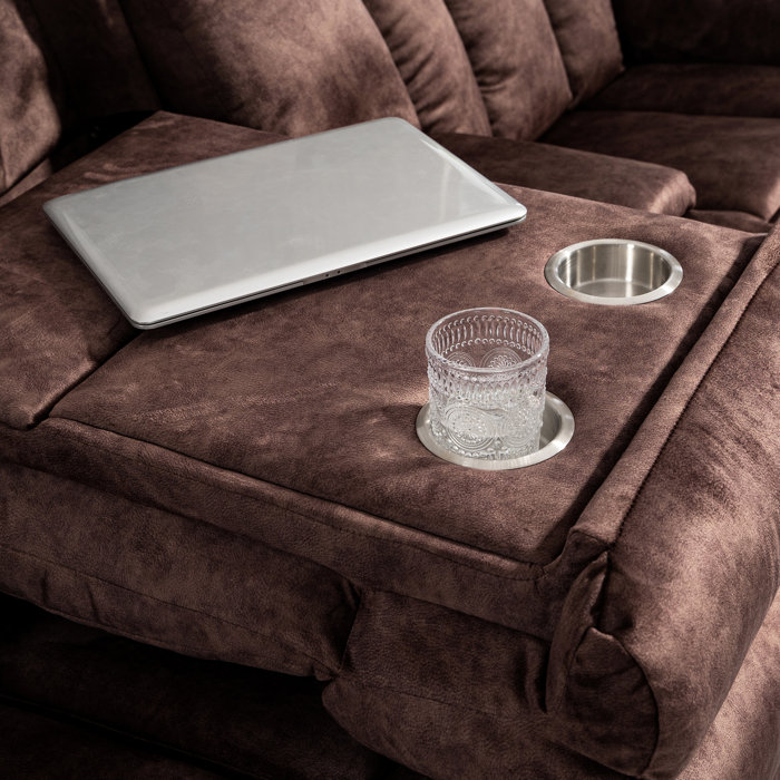 Hokku Designs Gerrilyn 81.9'' Velvet Power Reclining Sofa & Reviews ...