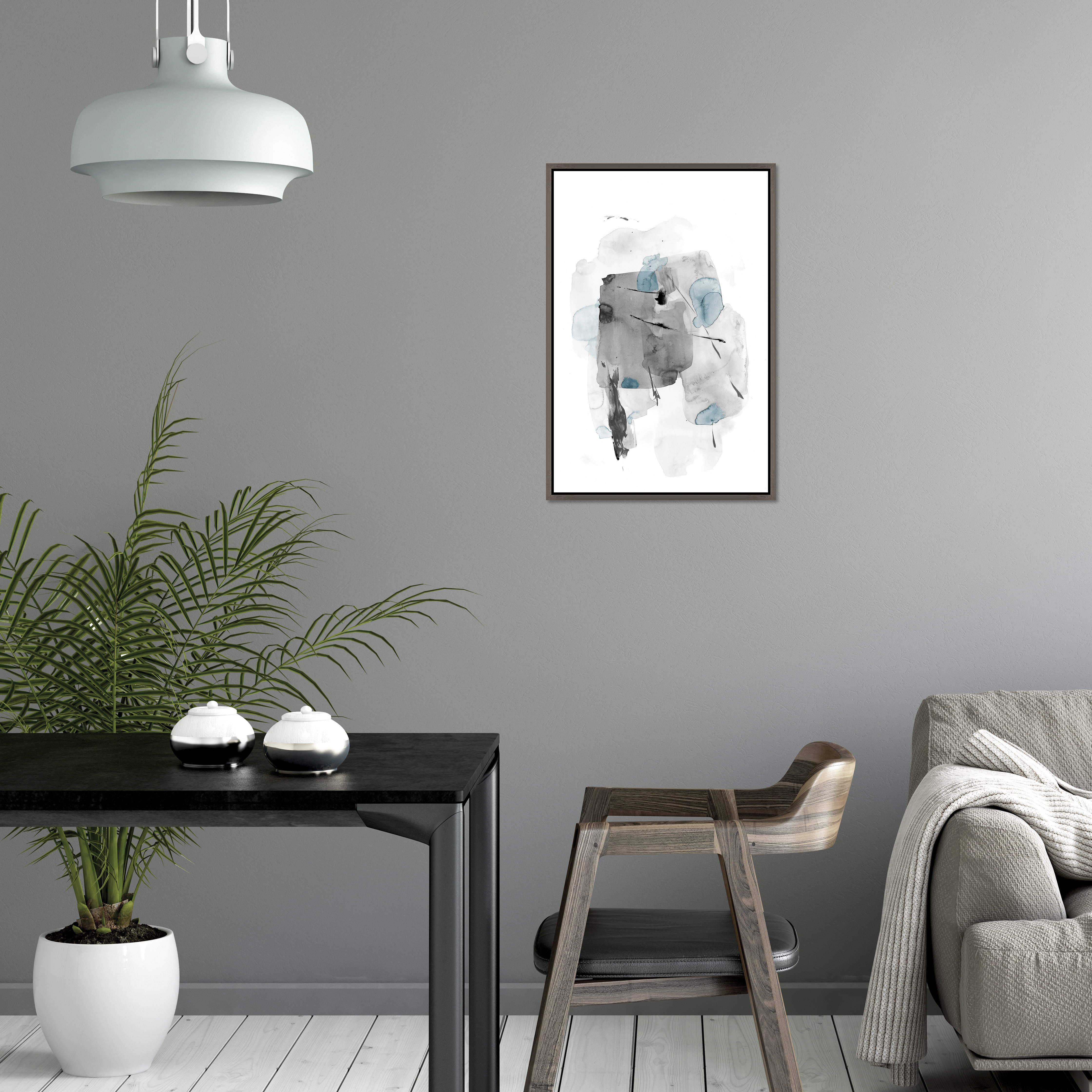 Chelsea Art Studio Eve Fairwell Blue Azul IX by - Floater Frame ...