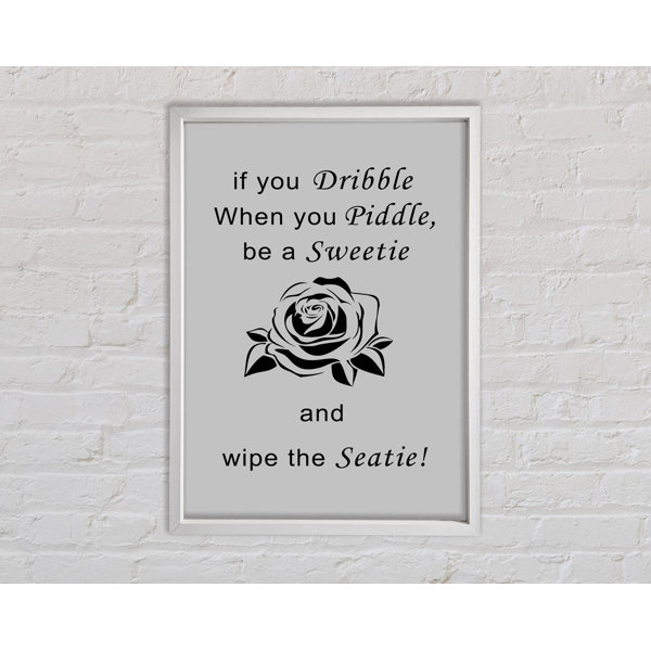 Bright Star Bathroom Quote If You Dribble Vivid Pink - Single Picture ...