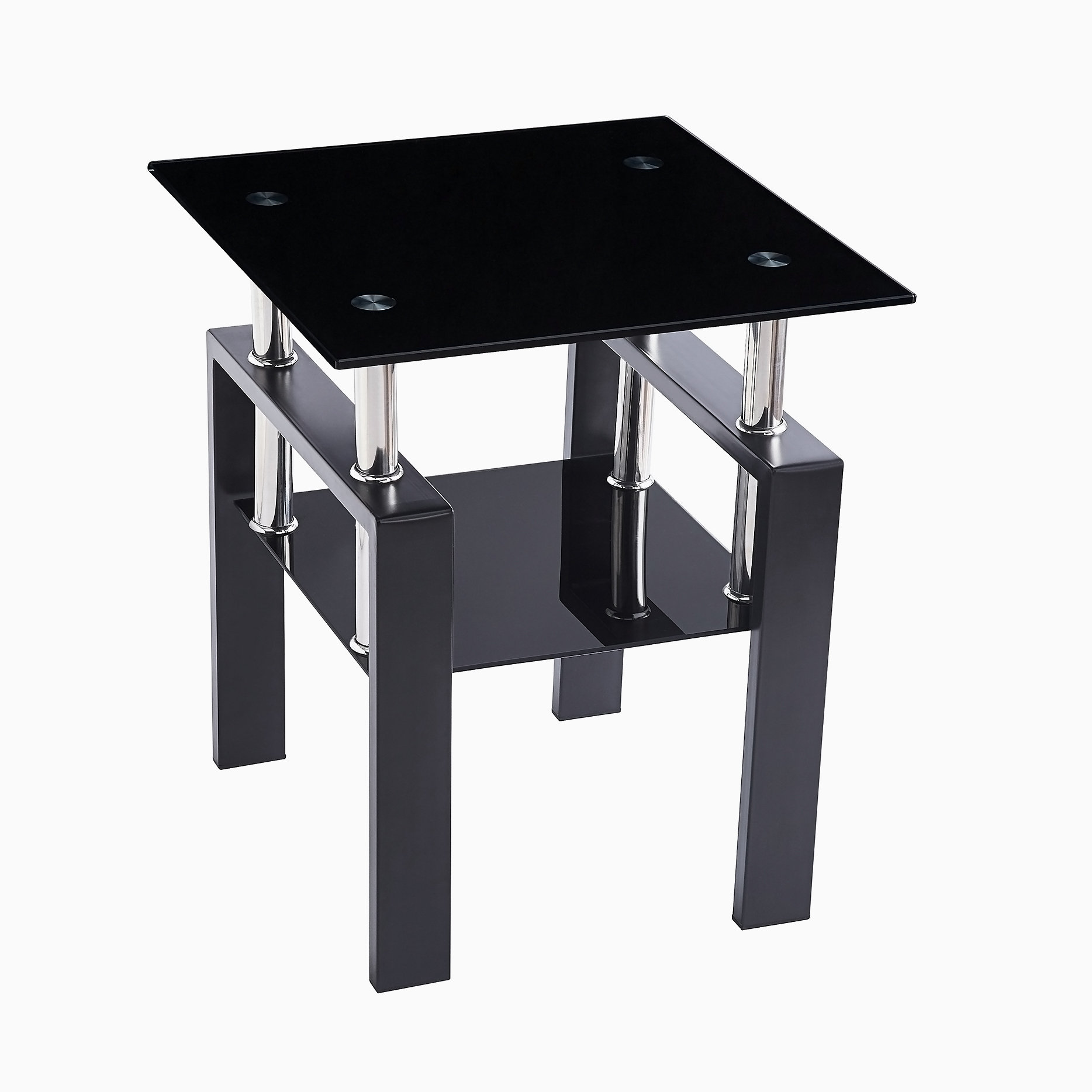 Wrought Studio Bartle Glass Top End Table | Wayfair