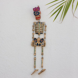 Bloomsbury Market Day of The Dead Skeleton Wood Wall Décor | Wayfair