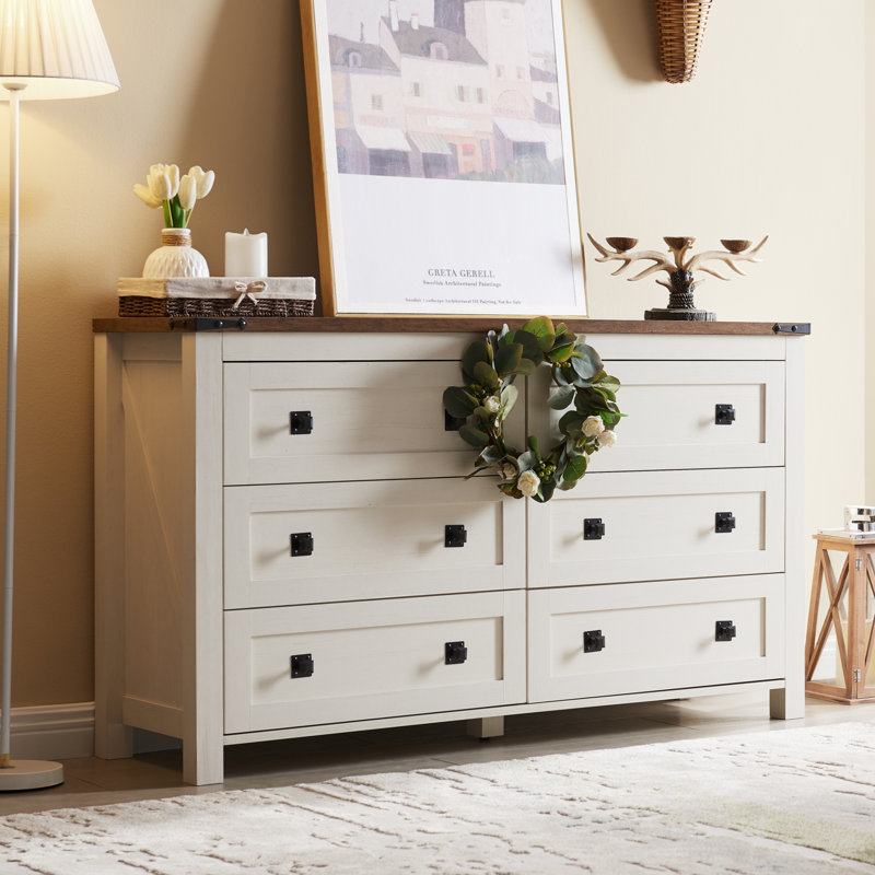 WEIYUDANG Grantville Farmhouse 6 - Drawers Double Dresser & Reviews ...