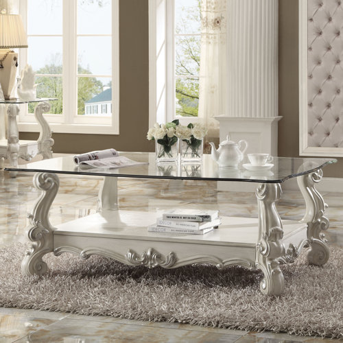 Lark Manor Carvajal 1-Shelf Coffee Table in Clear & Reviews | Wayfair