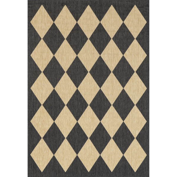 Ebern Designs Sabina Diamond Trellis Indoor/Outdoor Area Rug & Reviews ...