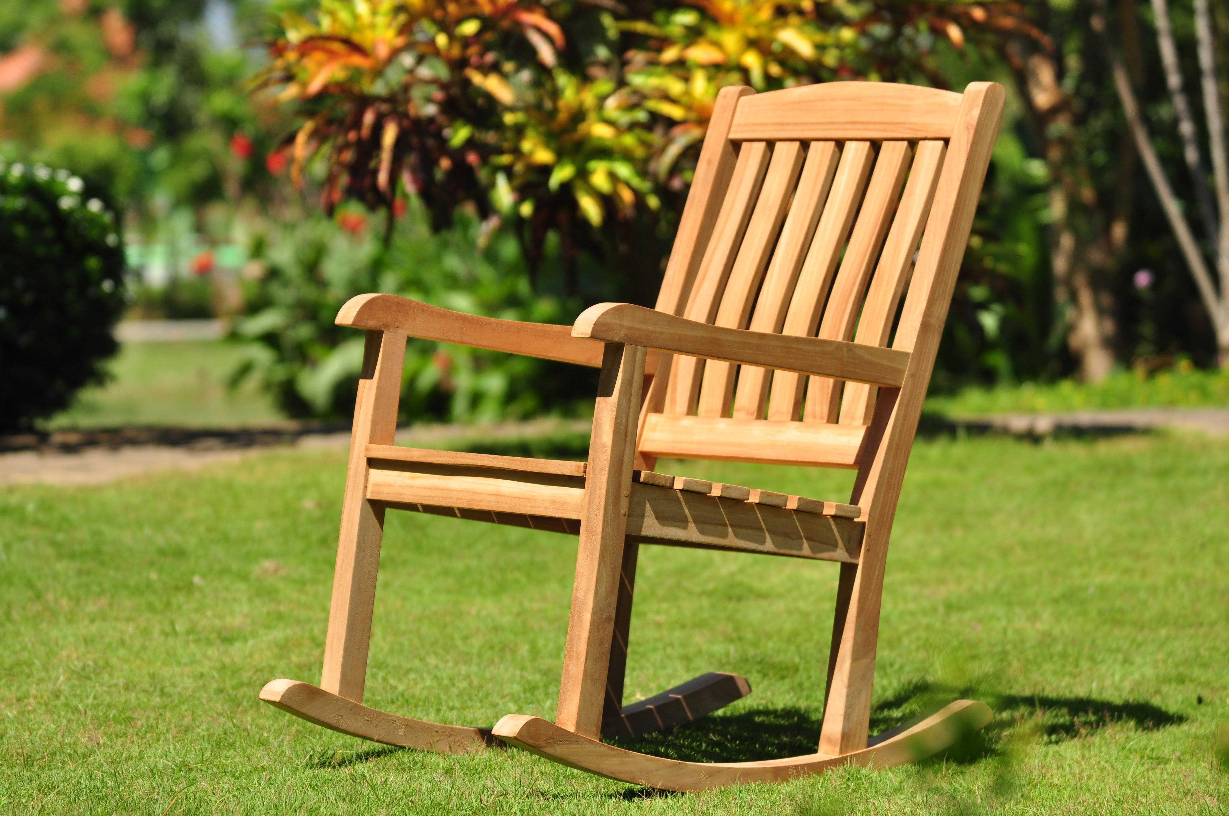 Highland Dunes Makris Grade A Devon Teak Rocking Chair - Wayfair Canada