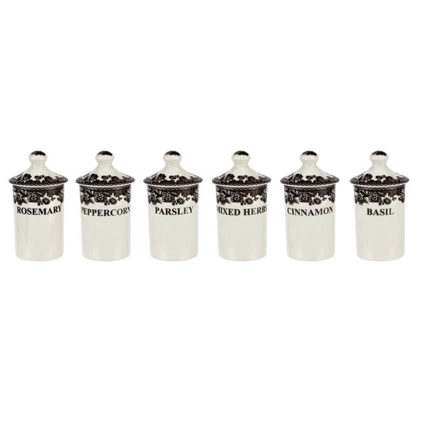 Spode Delamere Spice Jars (Set of 6) & Reviews | Birch Lane