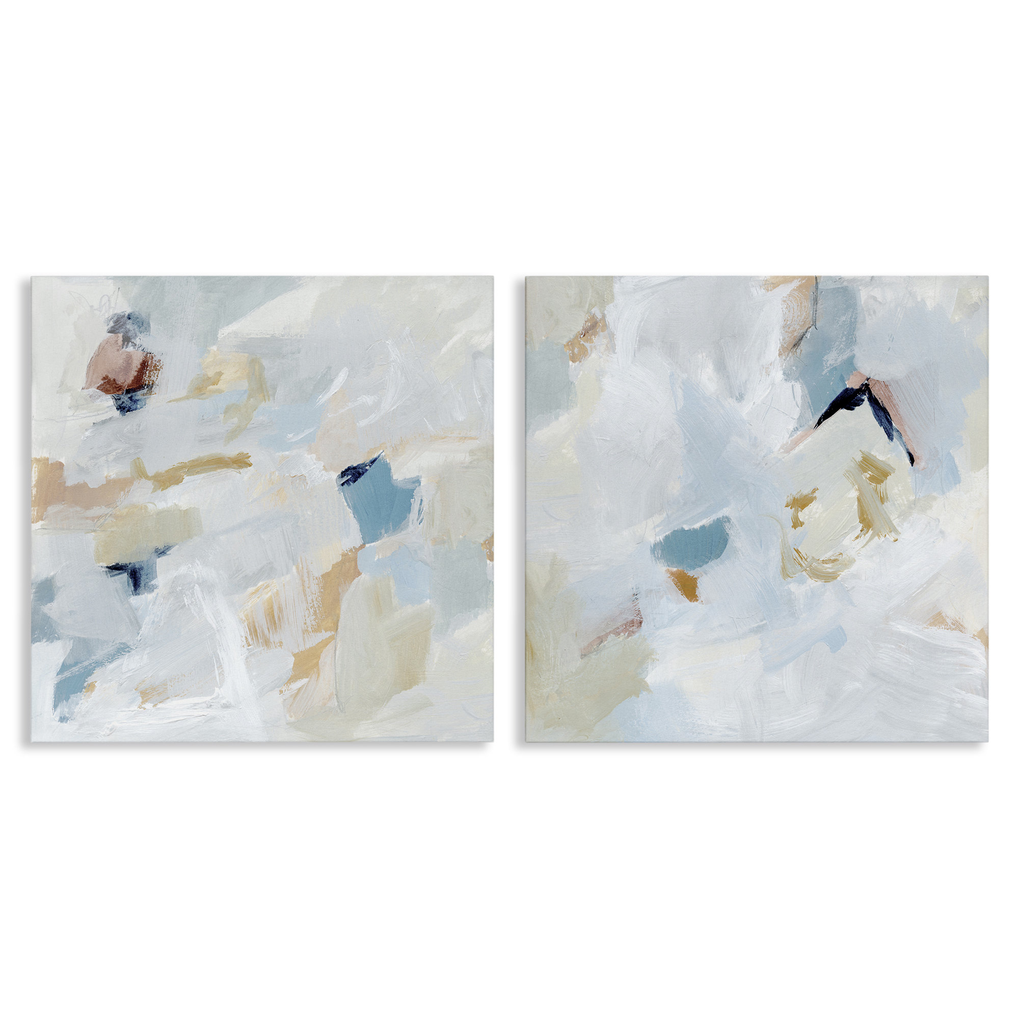 Brayden Studio® Abstract Hint of Blue Clouds 2 PC Canvas Wall Art Set ...
