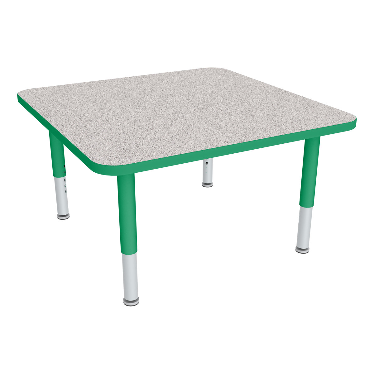 Sprogs Adjustable Height Square Preschool Classroom Activity Table with ...