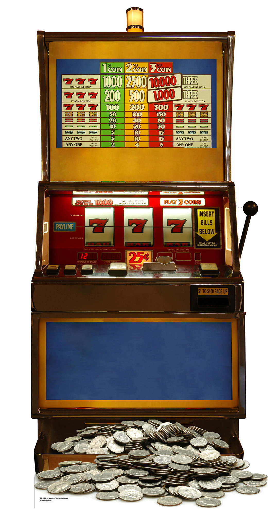 Star Cutouts Fruit Machine - 1 Armed Bandit Cardboard Standup | Wayfair