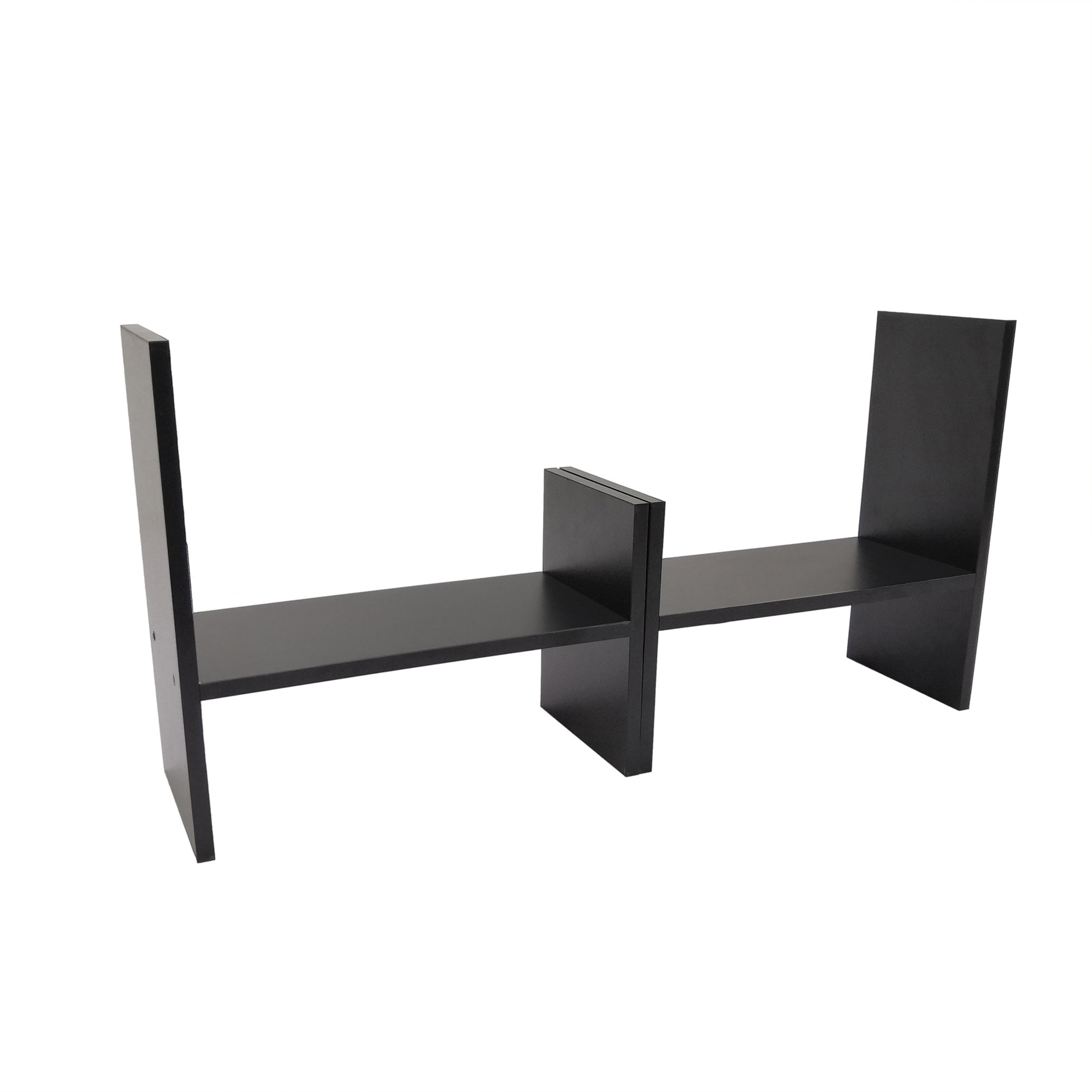 Latitude Run® FixtureDisplays® Office Desktop Bookshelf Adjustable Wood ...