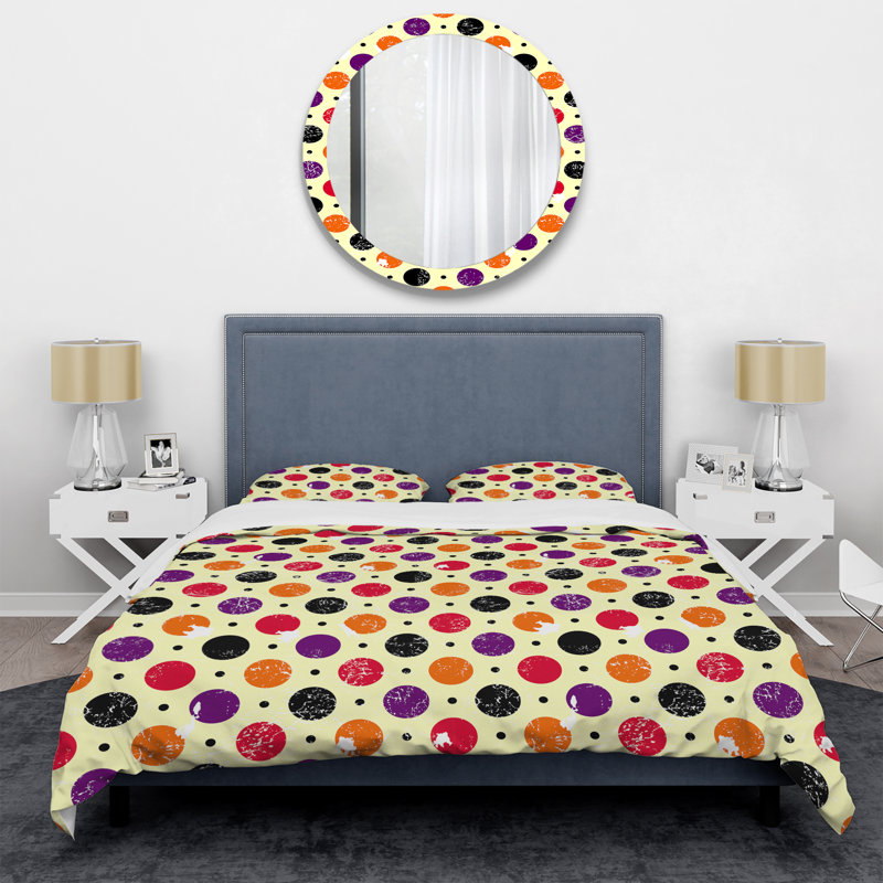 Design Art Multicolor Circle Pattern - Abstract Duvet Cover Set ...