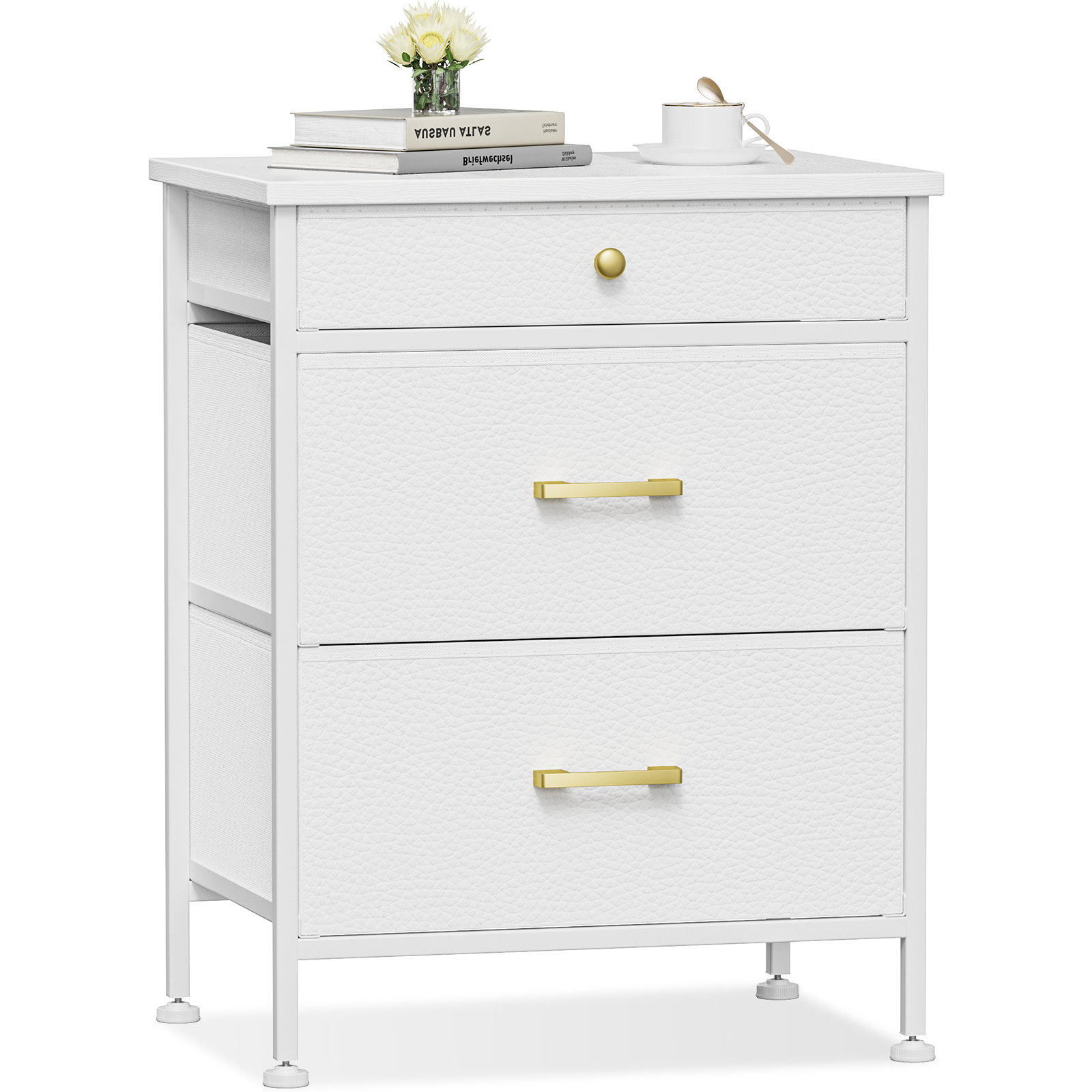 Ebern Designs Leonell Nightstand, Small Dresser, Bedside Furniture ...
