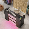 Ebern Designs Reception Desk With Led Lights – Modern Counter Table For ...