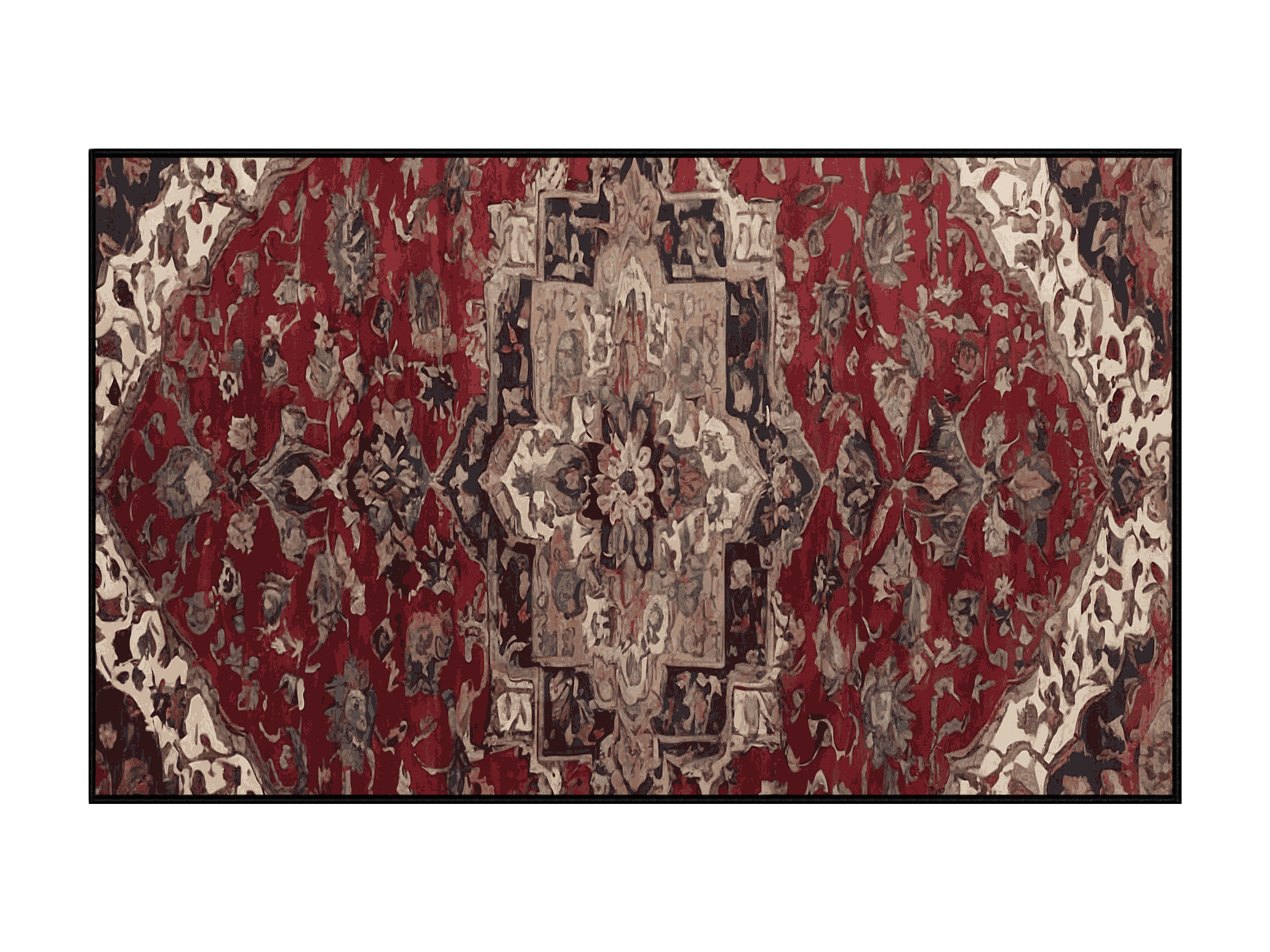 East Urban Home Machine Washable Black Area Rug | Wayfair