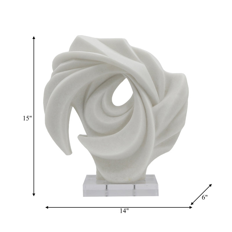 Orren Ellis 15" Laila Statuary in White, Exquisite Resin and Acrylic ...
