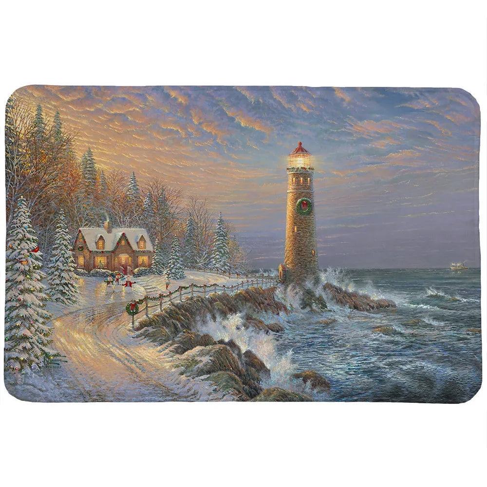 Thomas Kinkade Studios Thomas Kinkade Christmas Lighthouse Memory Foam ...