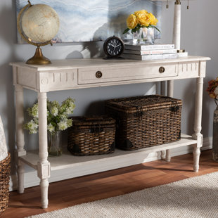 White Wood Console Tables You'll Love | Wayfair