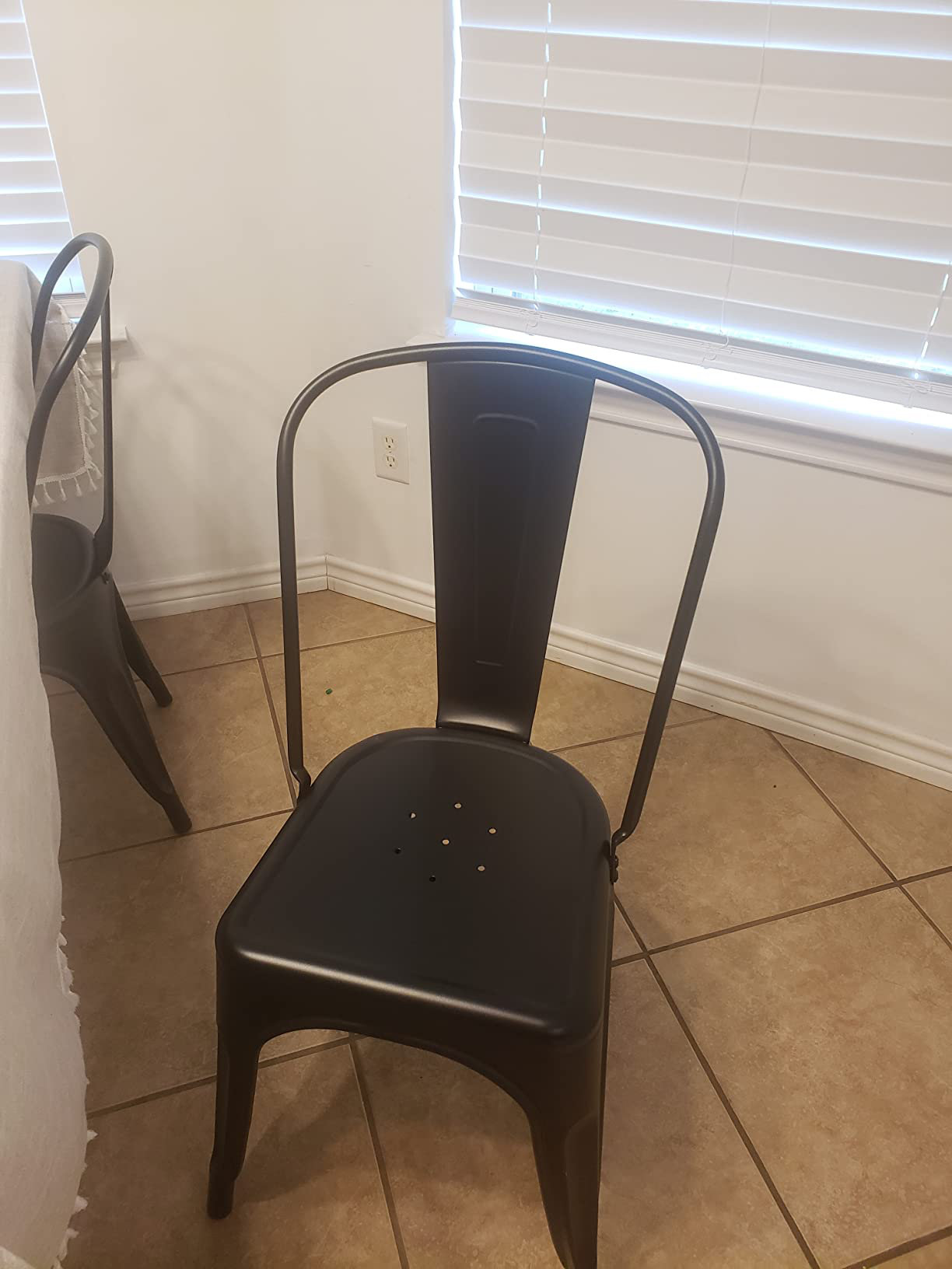 Williston Forge Metal Dining Chairs,Easy to Store with Stackable ...