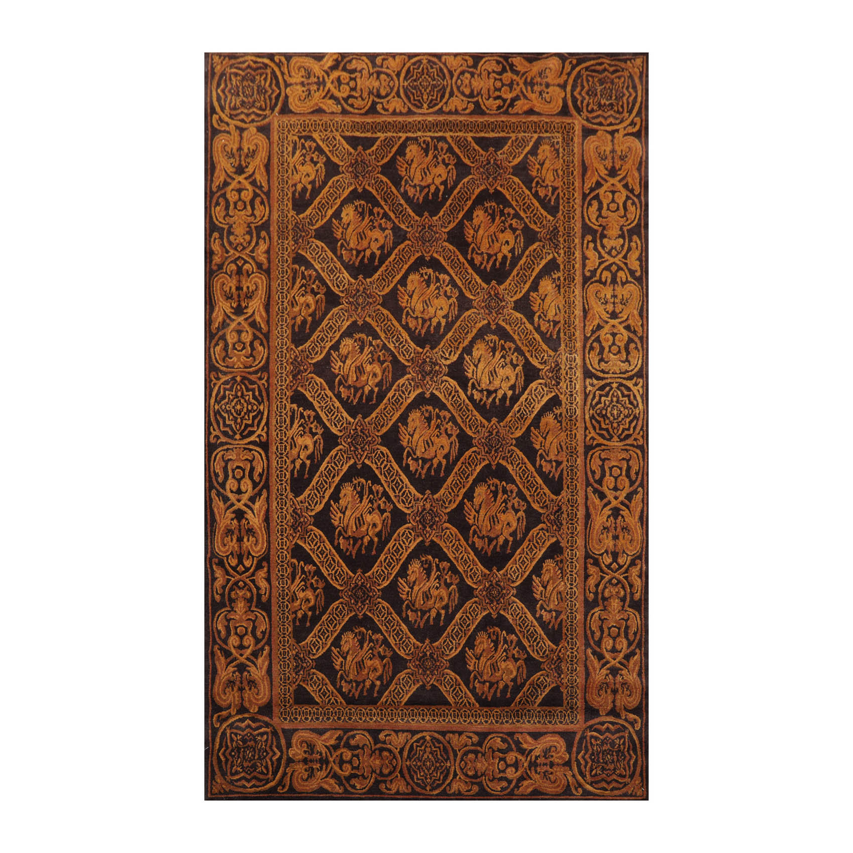 Oriental Rug Of Houston 5'9''X8'7'' Hand Knotted Wool Pictorial ...