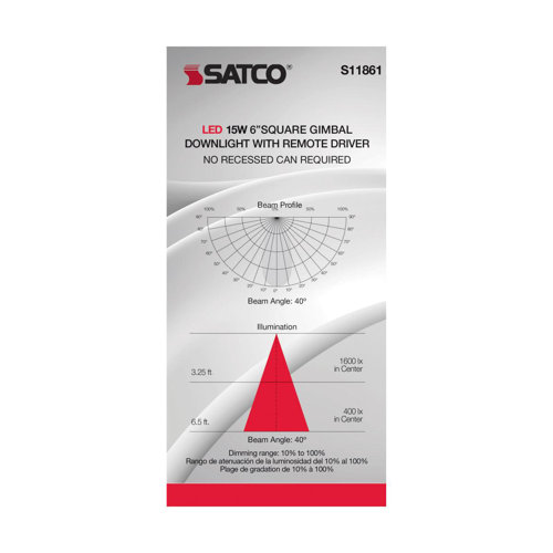 Satco 6'' Selectable Color Temperature Dimmable Air-Tight IC Rated LED ...