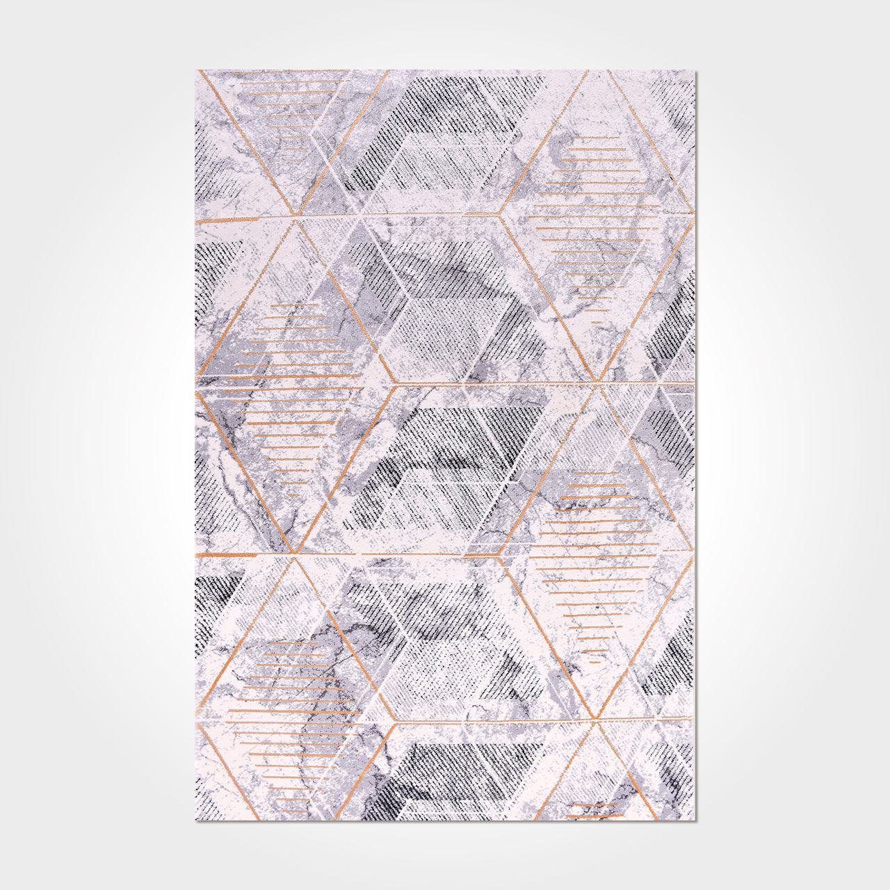 17 Stories Rigina Kylee Grey Geometric Viscose Machine Made Area Rug ...