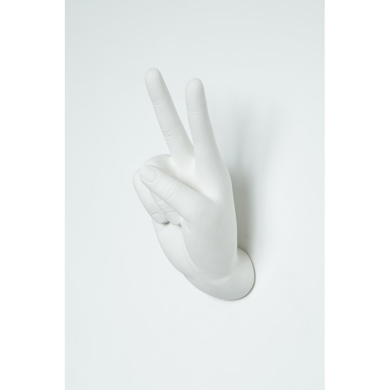 Wrought Studio™ Serap White Peace Hand Wall Mount - 8.5" tall & Reviews ...