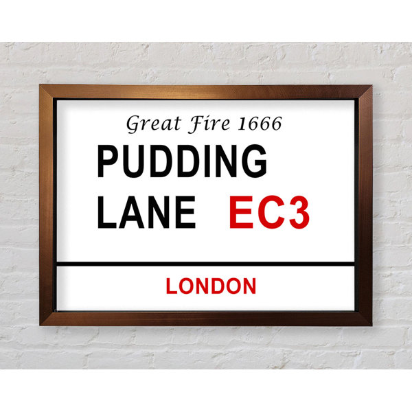 Bright Star Pudding Lane Signs - Single Picture Frame Print | Wayfair.co.uk