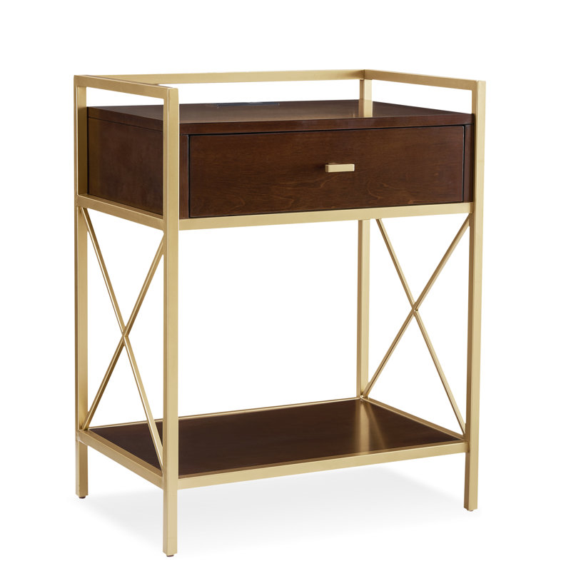 Brayden Studio® Claudette Solid + Manufactured Wood Side Table ...