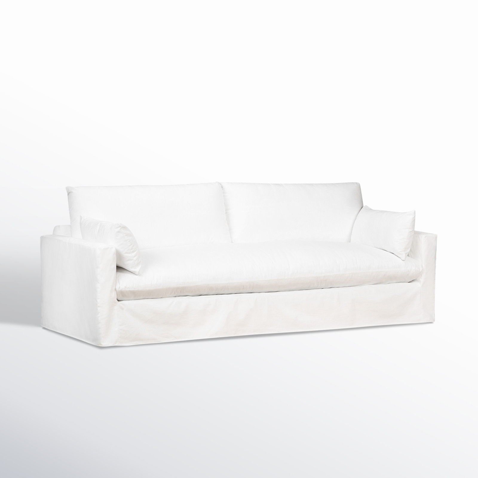 Birch Lane™ Luna 90" Square Arm Slipcovered Sofa with Reversible ...