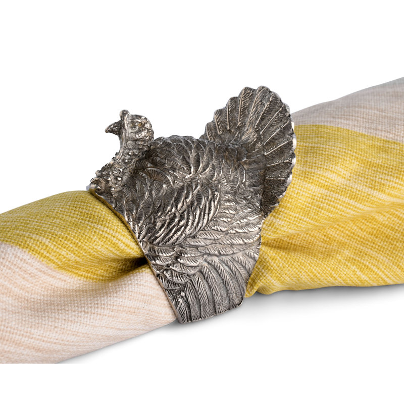 Vagabond House Harvest Pewter Turkey Napkin Ring | Perigold