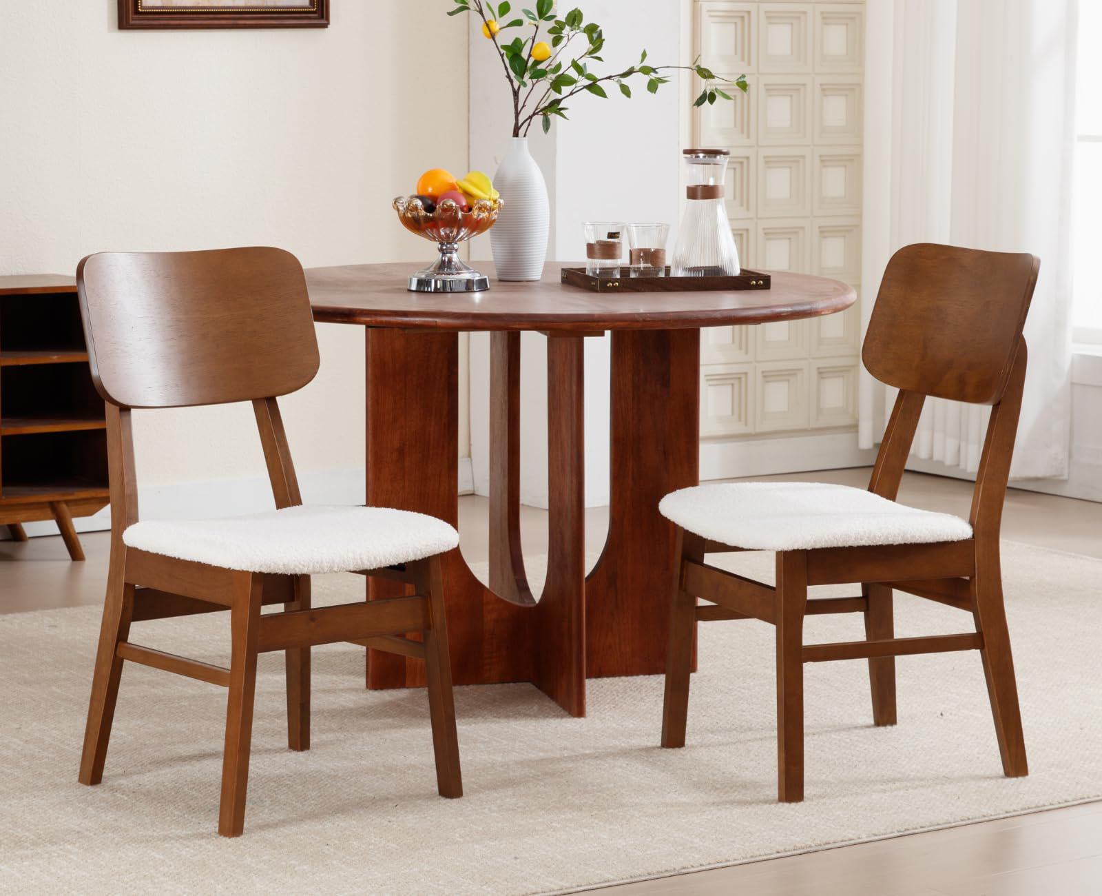 Corrigan Studio Upholstered Farmhouse Dining Chairs Set Of 2 Mid ...