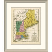 Ebern Designs Map Of Eastern States New England Border Lines | Wayfair