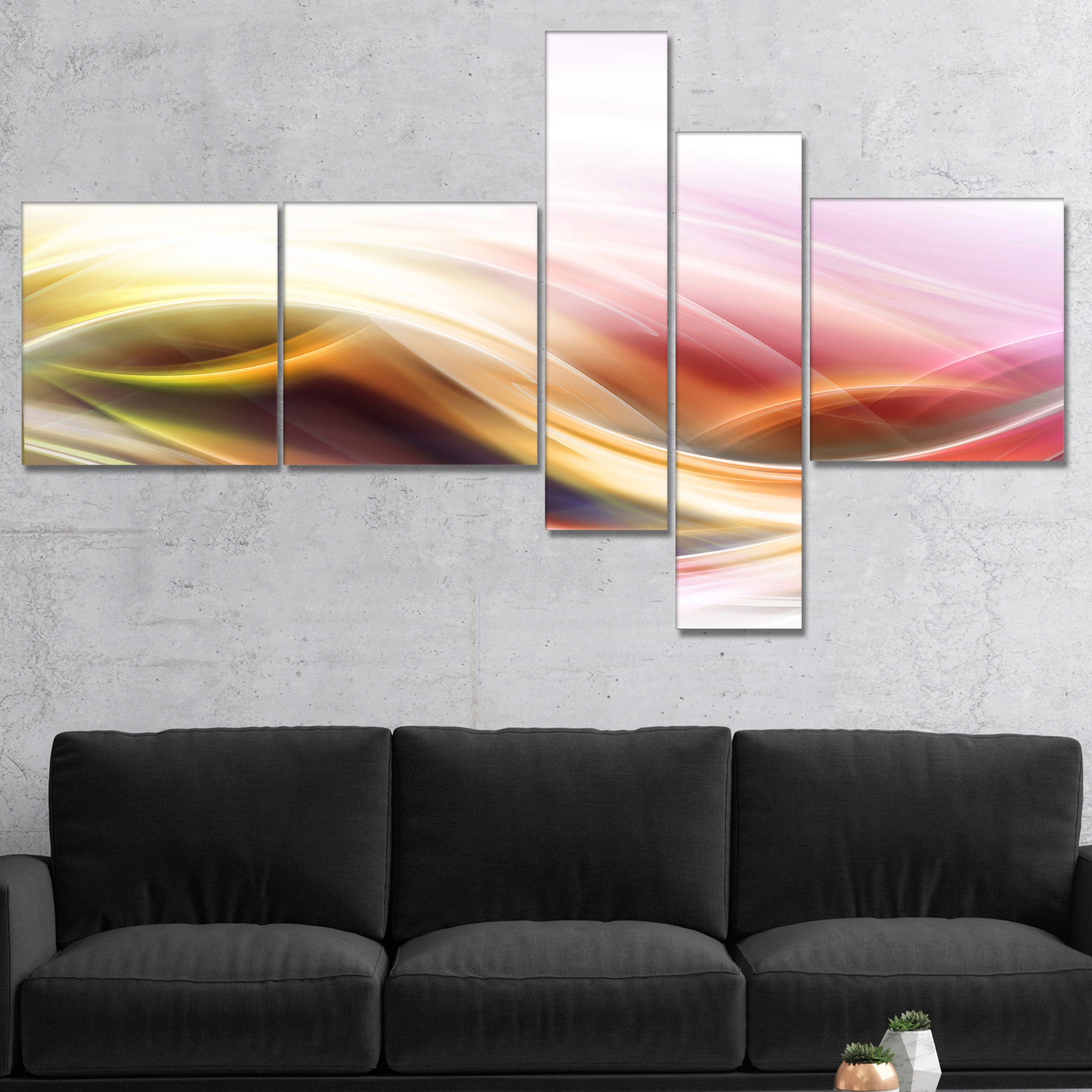 East Urban Home 'Elegant Light Color Pattern' Graphic Art Print Multi ...