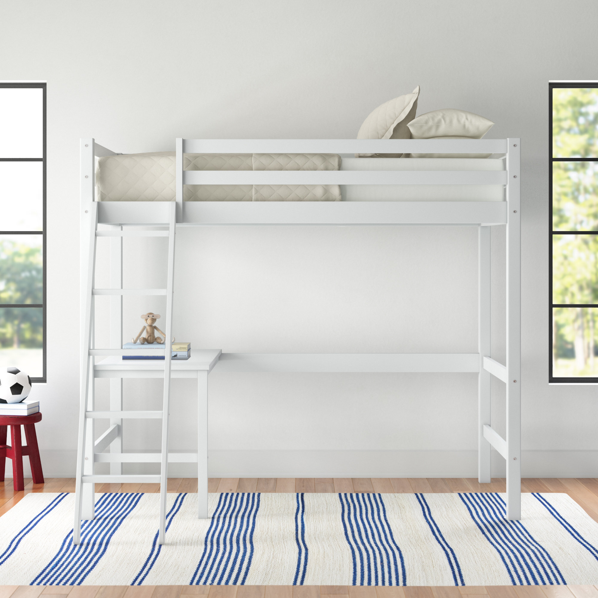 Viv + Rae™ Harold Twin Loft Bed with Built-in-Desk by Viv + Rae ...