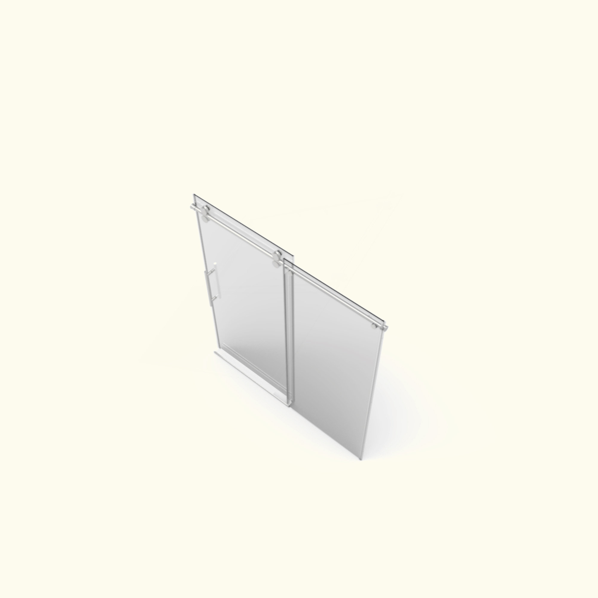 Tech Cube 56"-60"W X 70"H Frameless Shower Door, Sliding Shower Door ...