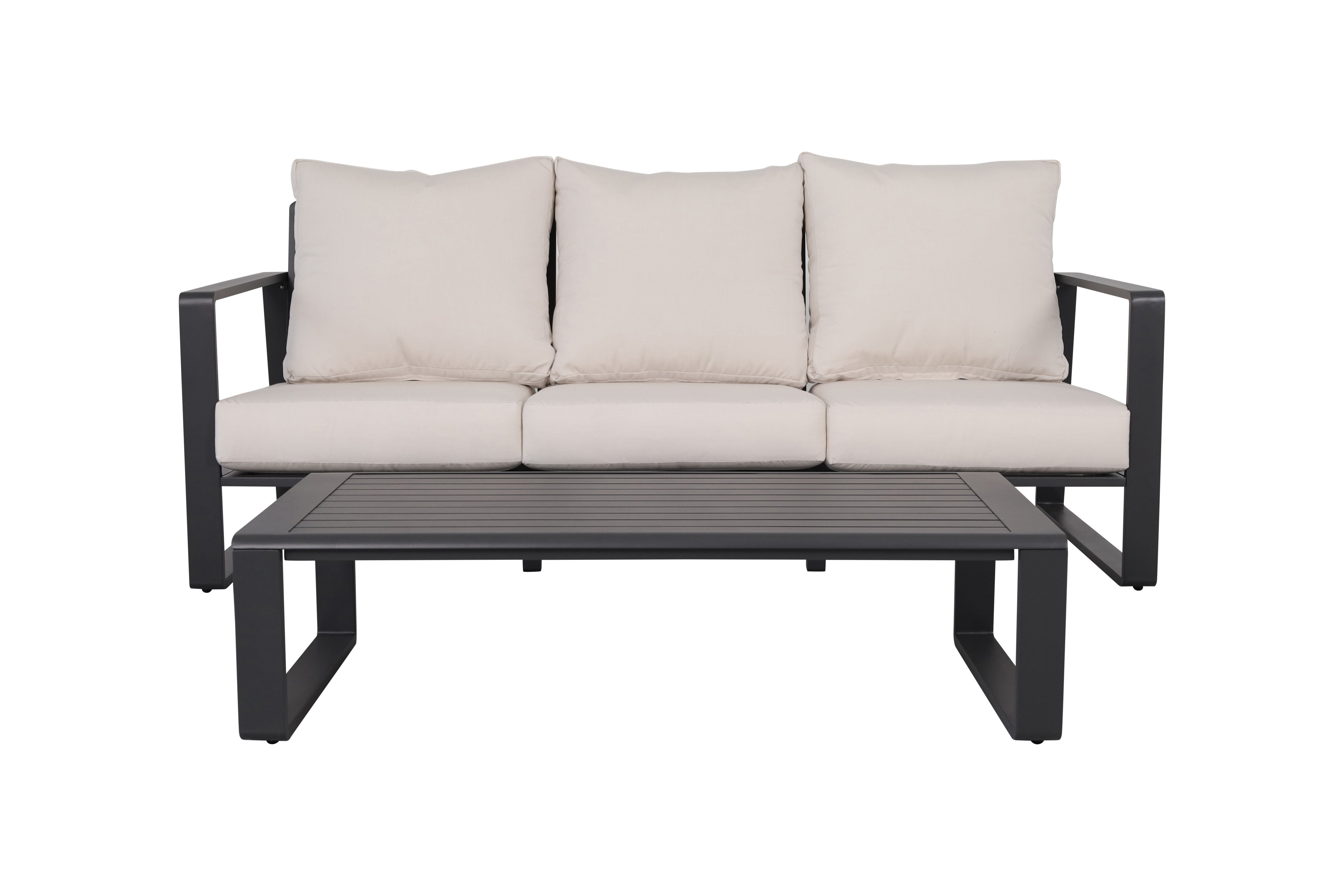 Ebern Designs Honorius Outdoor 2-Piece Aluminum Conversation Set with ...