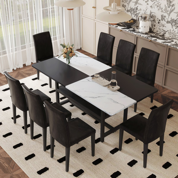 Latitude Run® Versatile Dining Table Set With Storage Function Mdf & Pu ...