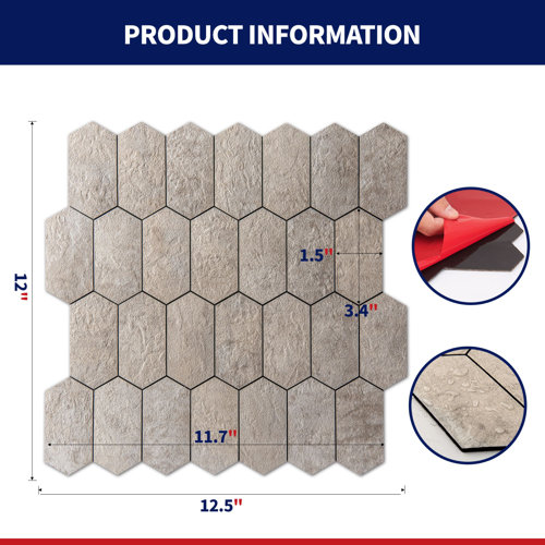 Art3d PVC Peel & Stick Mosaic Tile & Reviews | Wayfair