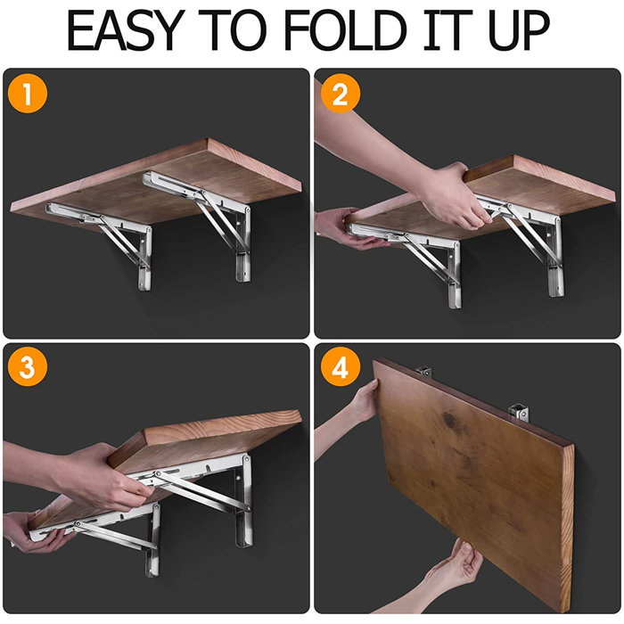 Rebrilliant Kaltrina Folding Shelf Brackets | Wayfair