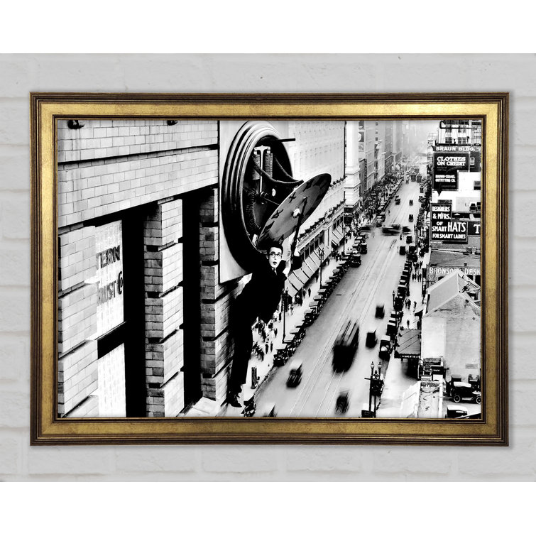 Brayden Studio Harold Lloyd Clock Face - Single Picture Frame Art ...