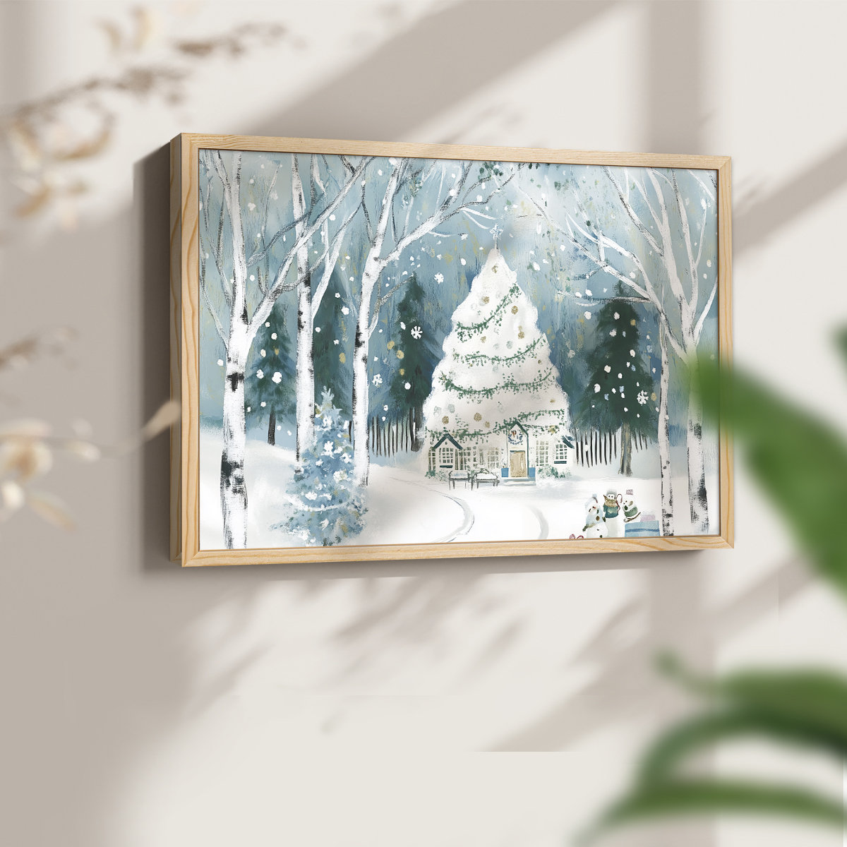 The Holiday Aisle® Chirstmas Art-DLXI -Framed Print - Restickable | Wayfair